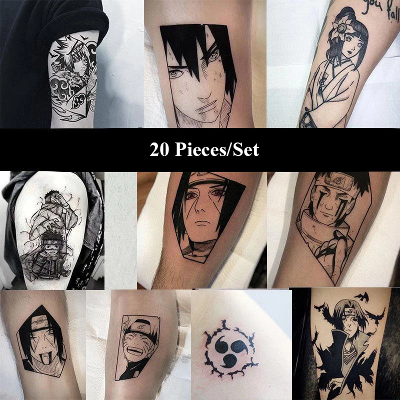 20-Pieces-Anime-Collection-Temporary-Tattoo-Stickers-Cartoon-Temporary ...