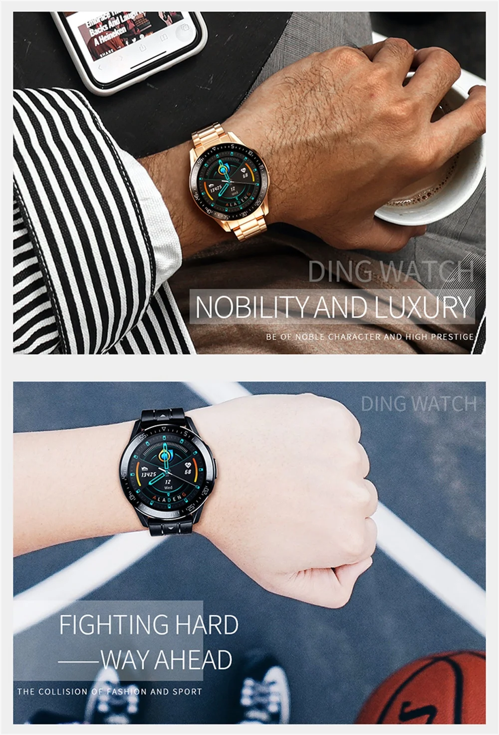 New Smart Watch ALD3 Infrared Body temperature measurement Bluetooth ...