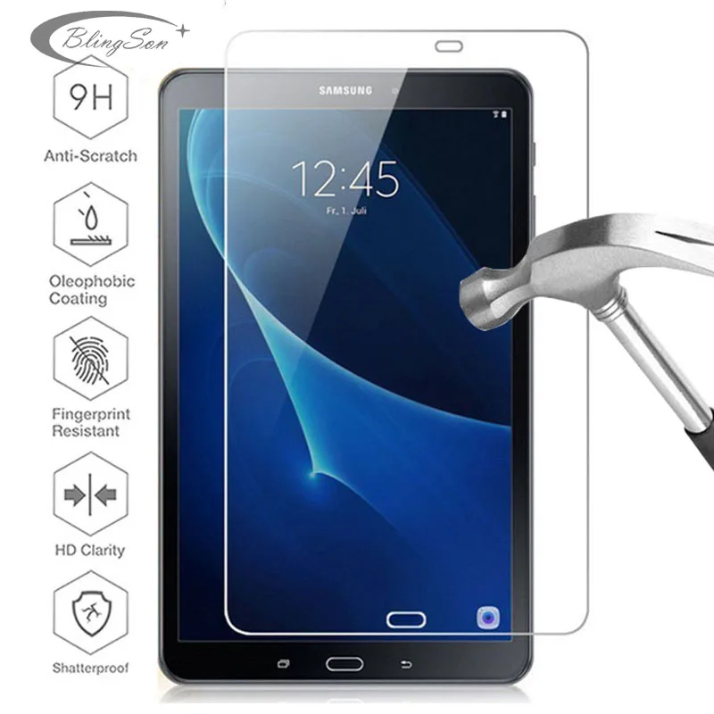 9H Tempered Glass For Samsung Galaxy Tab A A6 10.1 2016 T585 T580 Screen Protector For SM-T580 ...