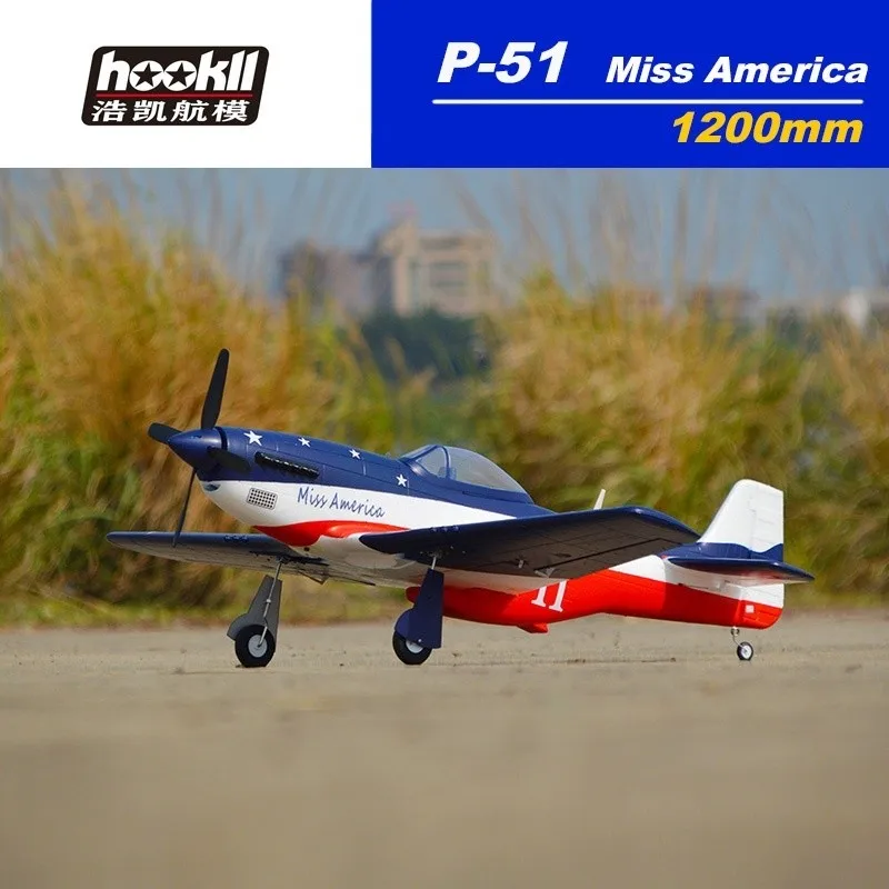 Hookll modelo epo p51 P 51 1200mm miss américa rc warbird avião modelo ...
