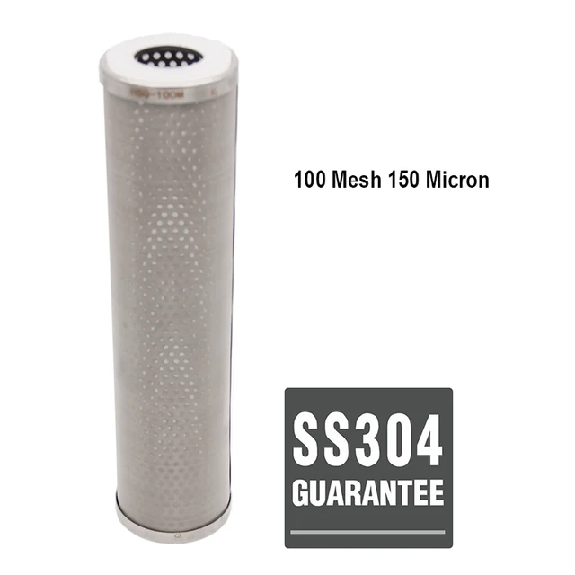 9 7/8" Stainless Filtration Cartridge 150/400 Micron Homebrew Beer ...