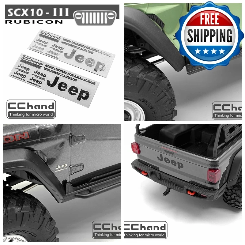 CCHAND-pegatina-de-carrocer-a-de-Metal-decoraci-n-para-AXIAL-SCX10-III ...