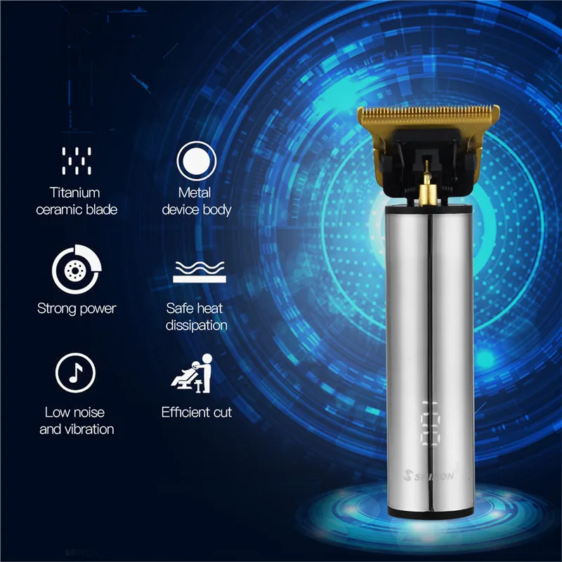 New Zero Gap Hair Clippers Mini Trimmer Hair Cut 0.0mm Shaver Balding ...