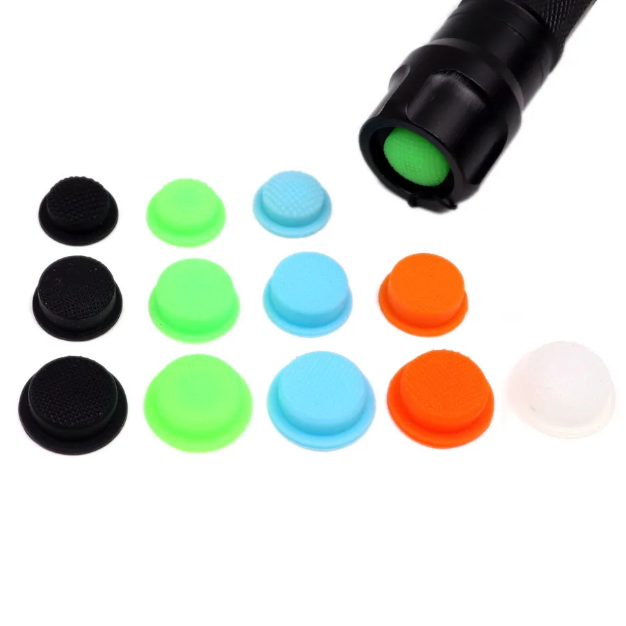 10PCS Soft Silicone Tailcap 12mm 15mm 16mm Flashlight Switch Cap Torch ...