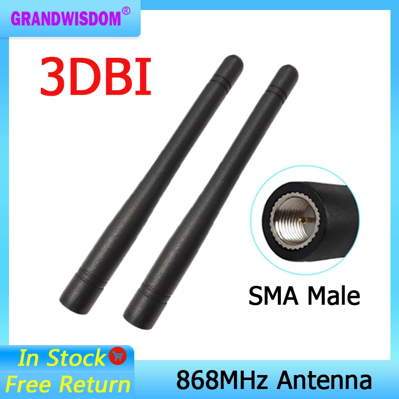 GRANDWISDOM-1-2pcs-868mhz-antenna-3dbi-sma-male-915mhz-lora-antene-pbx ...