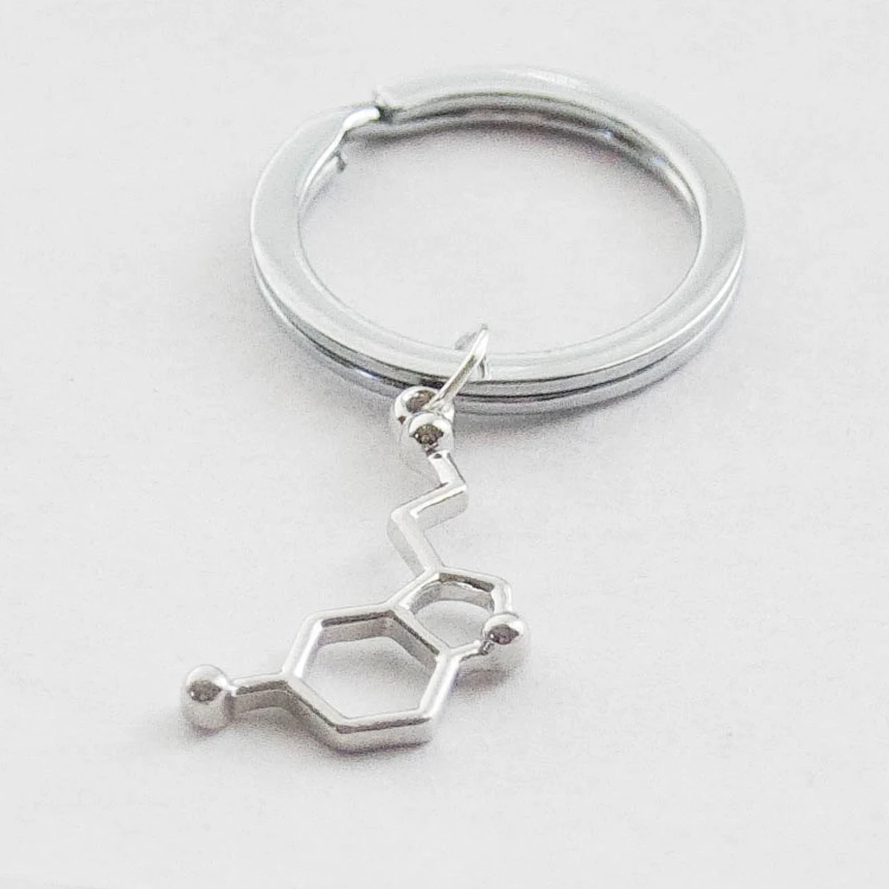 Serotonin Molecule Keychain Happiness Key Chain Serotonin Keyring ...