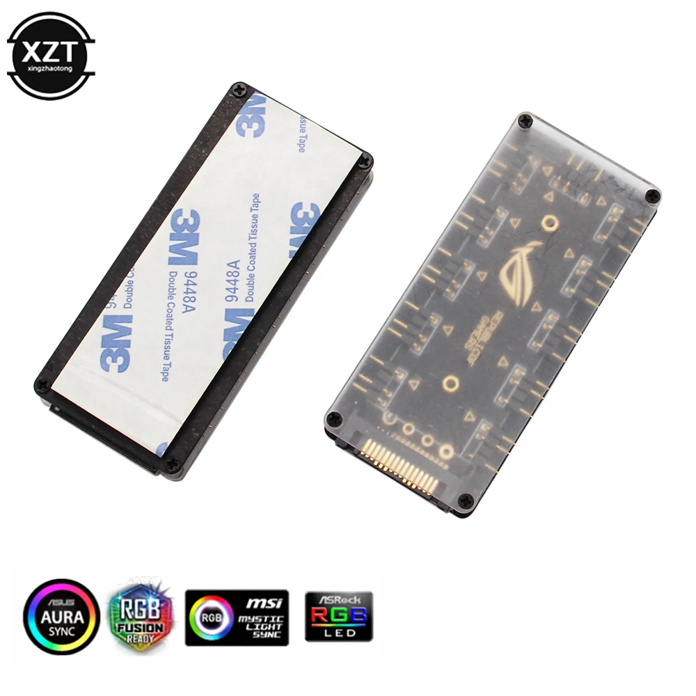 ASUS-AURA-SYNC-5V-3-pin-RGB-10-Hub-Splitter-SATA-Power-3pin-ARGB ...
