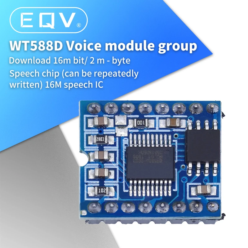 WT588D WT588D 16p 8M 음성 사운드 모드 오디오 플레이어, 고화질 음질, 반복 녹음 가능|반도체 집적회로 ...