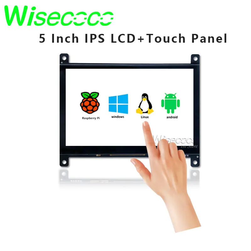 Wisecoco-Raspberry-Pi-Touch-Monitor-Capacitive-Screen-5-Inch-800x480-TFT-Lcd-Module-Portable ...