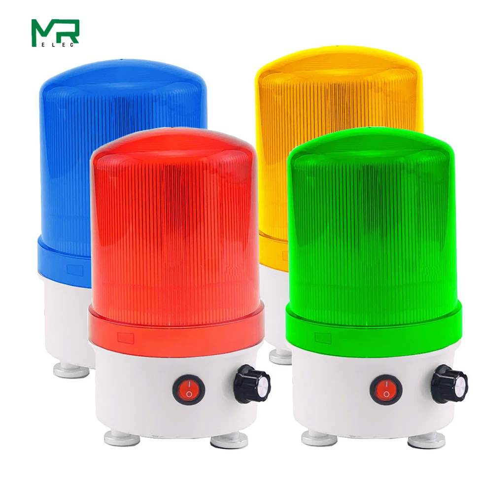 New sound and light alarm 220v24v12v rotary warning light adjustable ...
