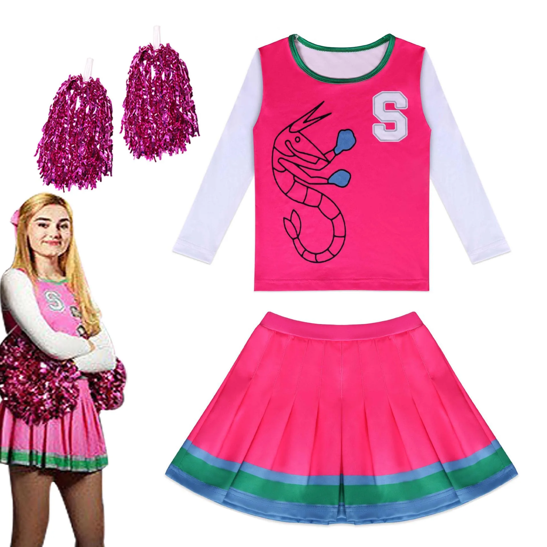Girls Halloween Costumes 2 Addison Cosplay Cheerleader Kids Tops ...