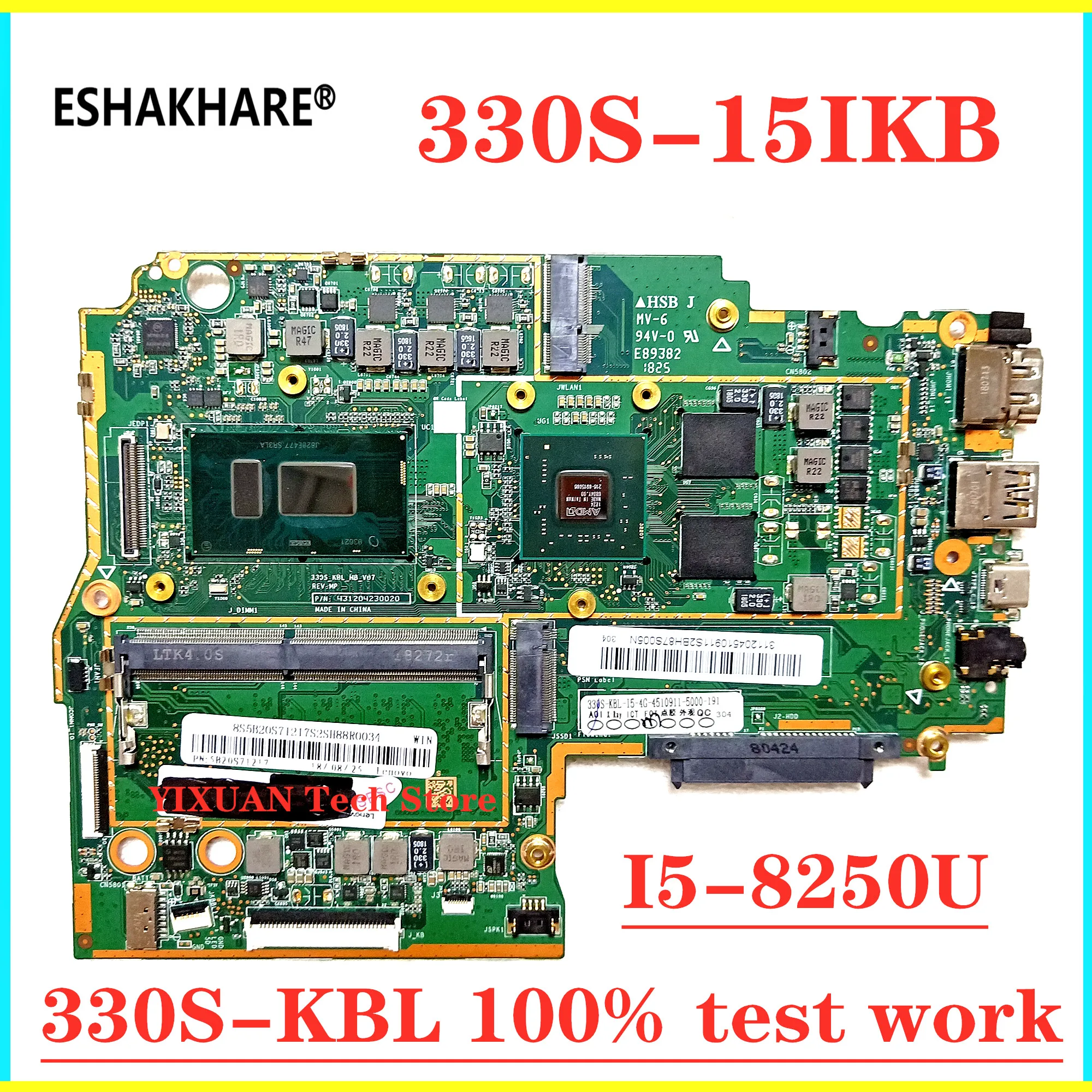 for Lenovo Ideapad 330S-15IKB motherboard 330s 330S-KBL 5B20S71217 ...