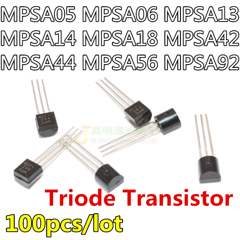 100pcs MPSA05 MPSA06 MPSA13 MPSA14 MPSA18 MPSA42 MPSA44 MPSA56 MPSA92 ...