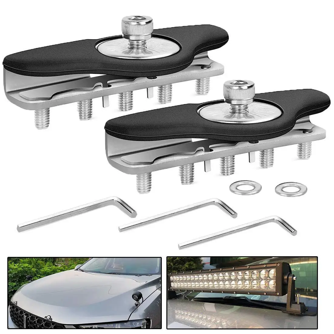 Led-Light-Bar-Mounting-Brackets-2pcs-Universal-Car-Engine-Hood-Pillar ...