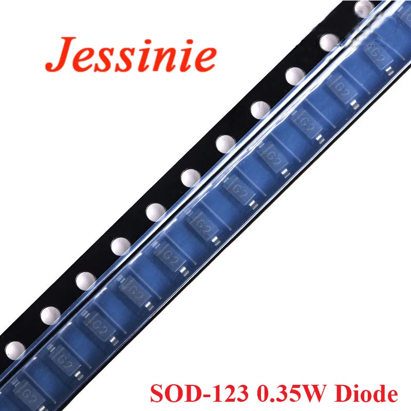 20pcs 0.35W SMD Zener Diode SOD-123 3.6V 5.1V 5.6V 6.2V 6.8V 9.1V 10V ...