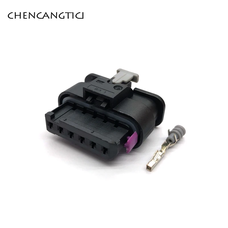 1 Set 6 Pin Tyco Waterproof Automotive Sensor FEP Connector Female Plug ...