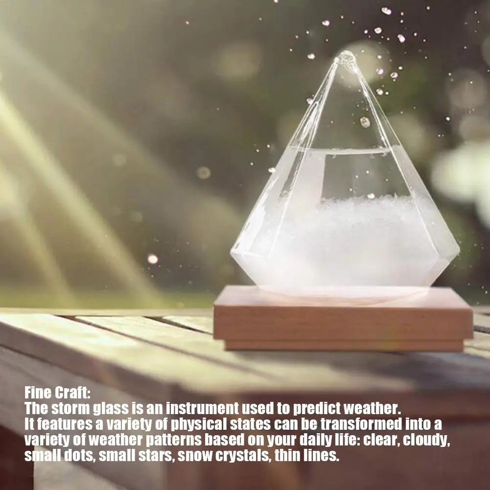 Storm Glass Weather Forecast Bottle Cone Shaped Weather Station Fashion ...
