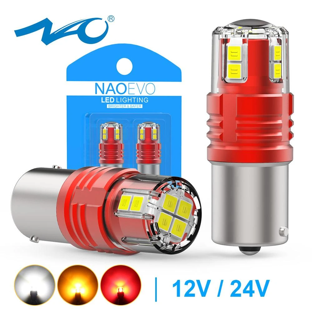 Nao P21w Led Car T20 W16w T10 W5w Py21w 12v 24v 1157 P21/5w W21/5w 7443 ...