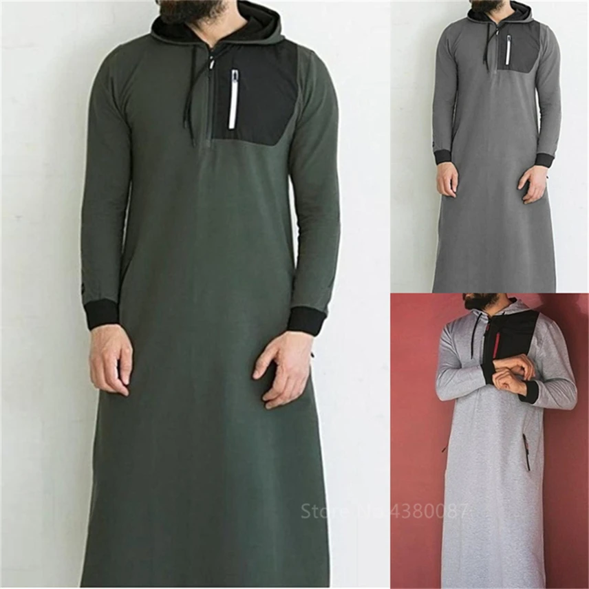 Muslim Men Clothing Robe Long Sleeve Saudi Arab Thobe Jubba Man ...