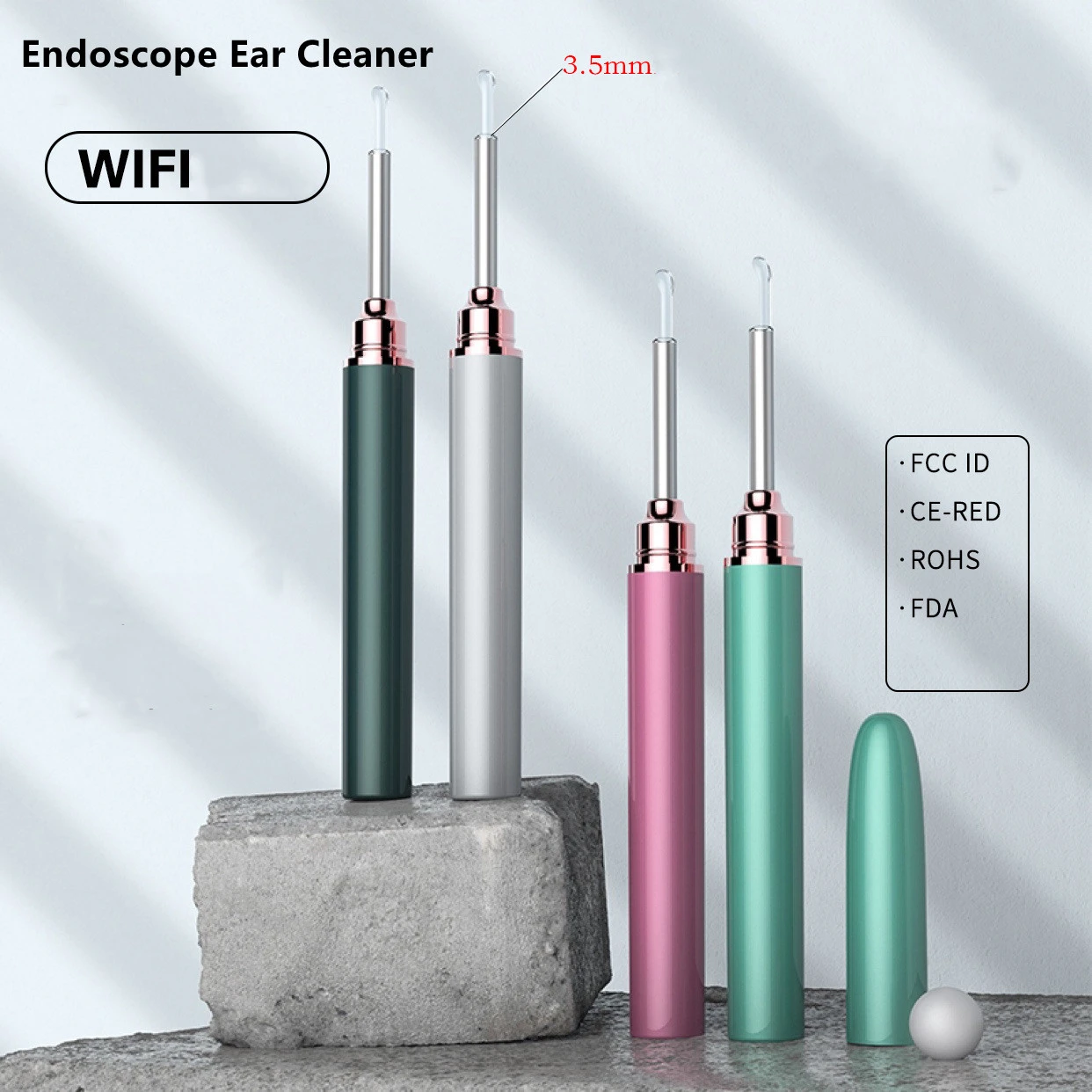 3.5mm Ear Cleaner Otoscope Ear Wax Cleaning Tool Endoscope Ear Pick ...