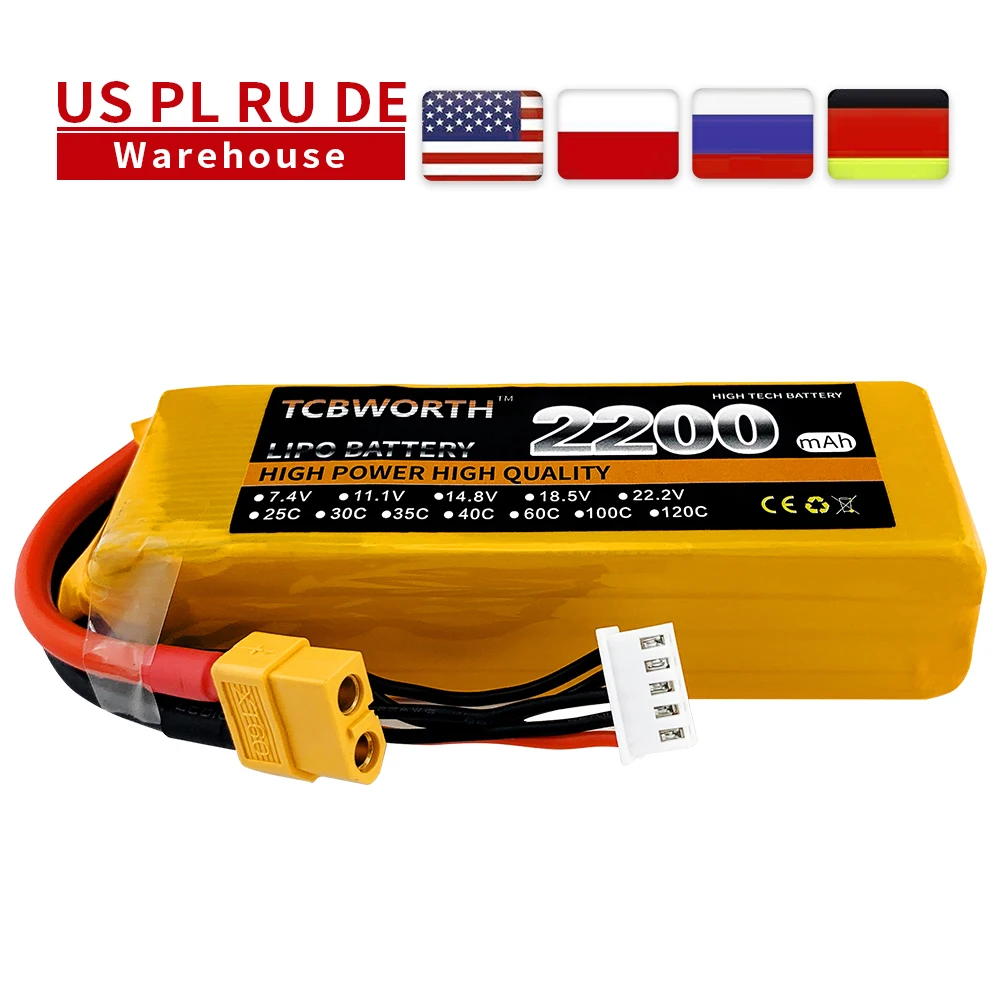 Rc Drone Lipo Battery 11.1v 2200mah 35c 3s For Rc Airplane Helicopter ...