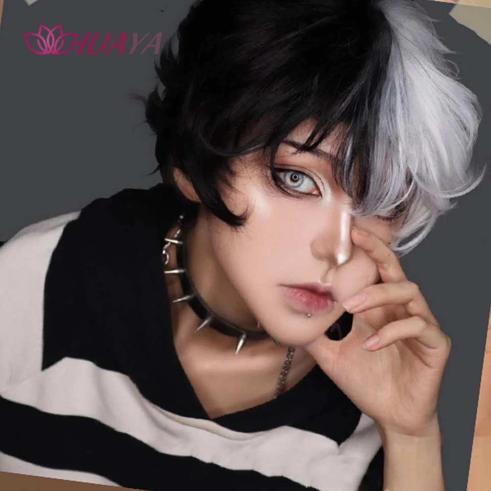 Half Black Half White Hair Male