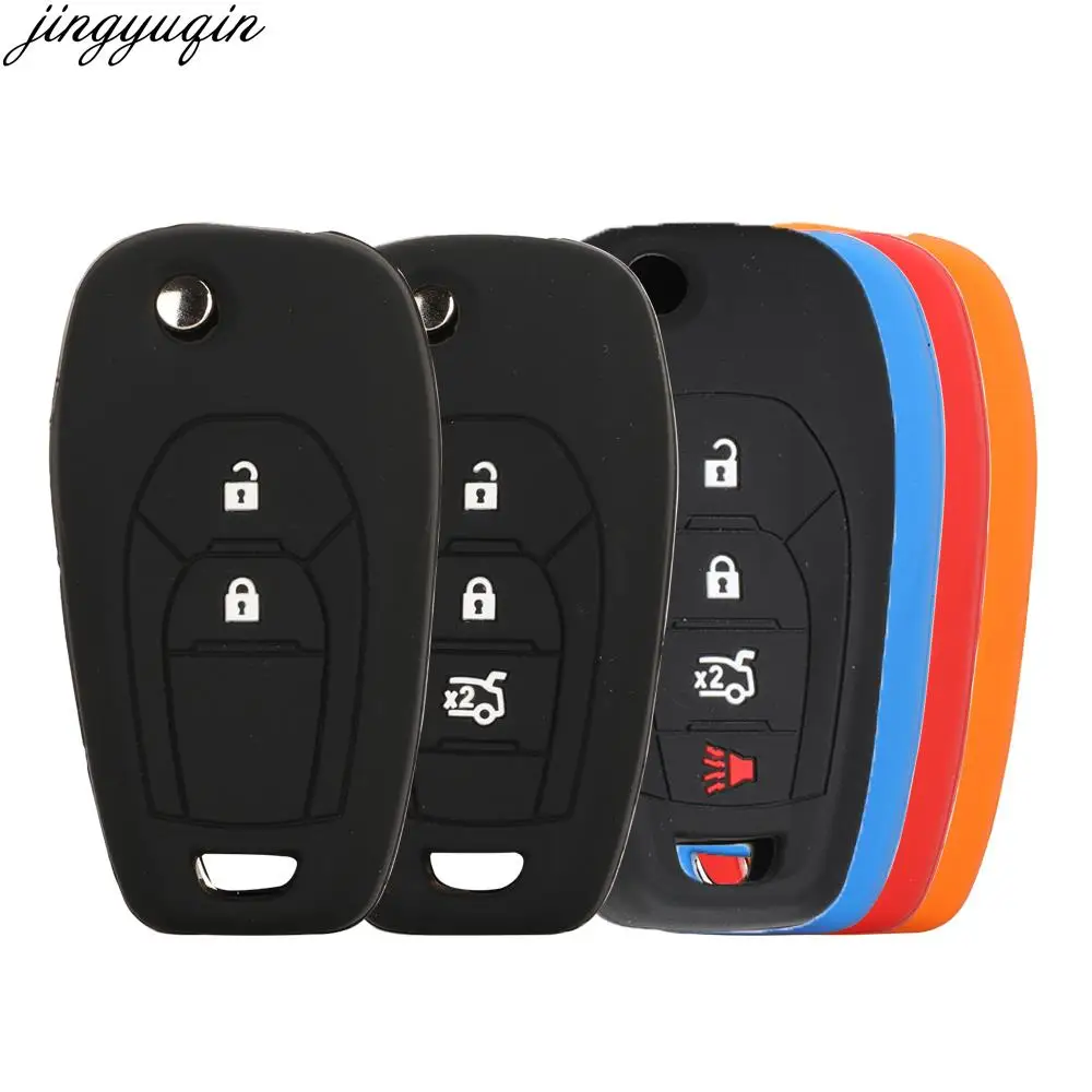 Jingyuqin-Remote-Car-Key-Fob-Silicone-Case-Cover-Protect-For-Chevrolet ...