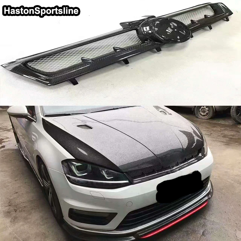 Parrilla-central-de-cap-delantero-de-fibra-de-carbono-estilo-ASPE ...