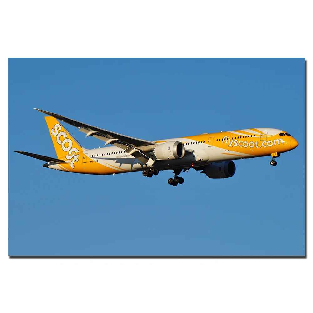 Póster de Boeing 787 Dreamliner, lienzo de tela, pintura impresa para ...