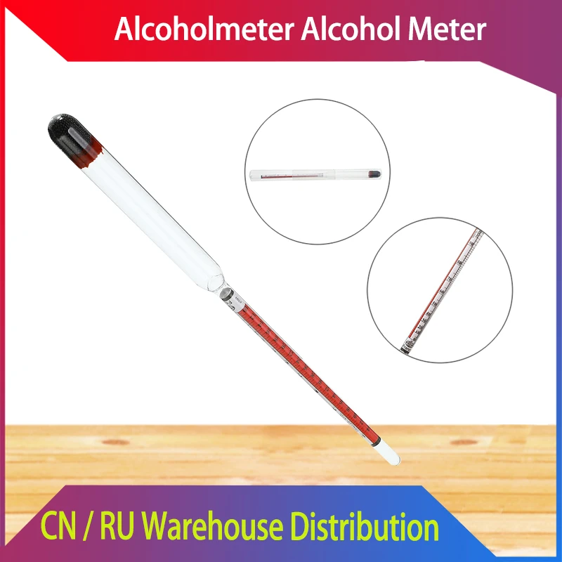 Alcoholmeter Alcohol Meter Wine Concentration Meter 0 100 Thermometer ...