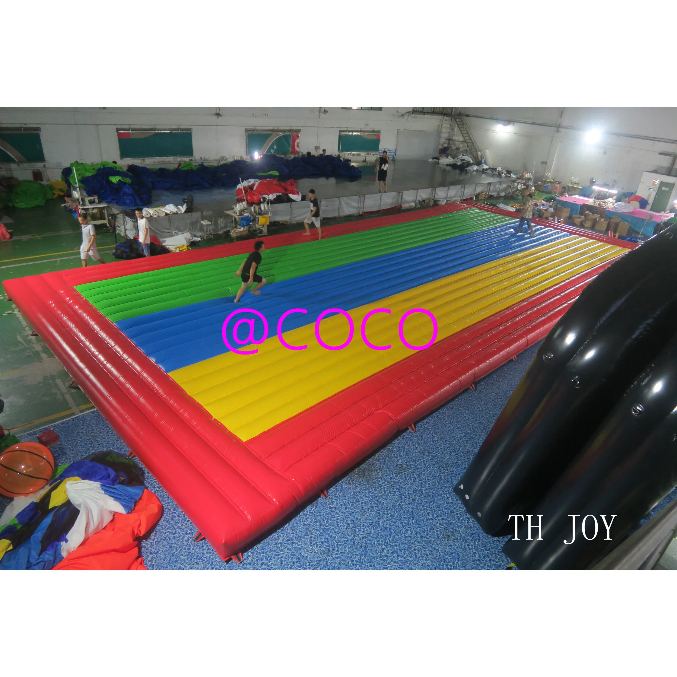 Free Air Ship To Door, Rectangular Rainbow Bounce Pad Inflatable Jumper ...