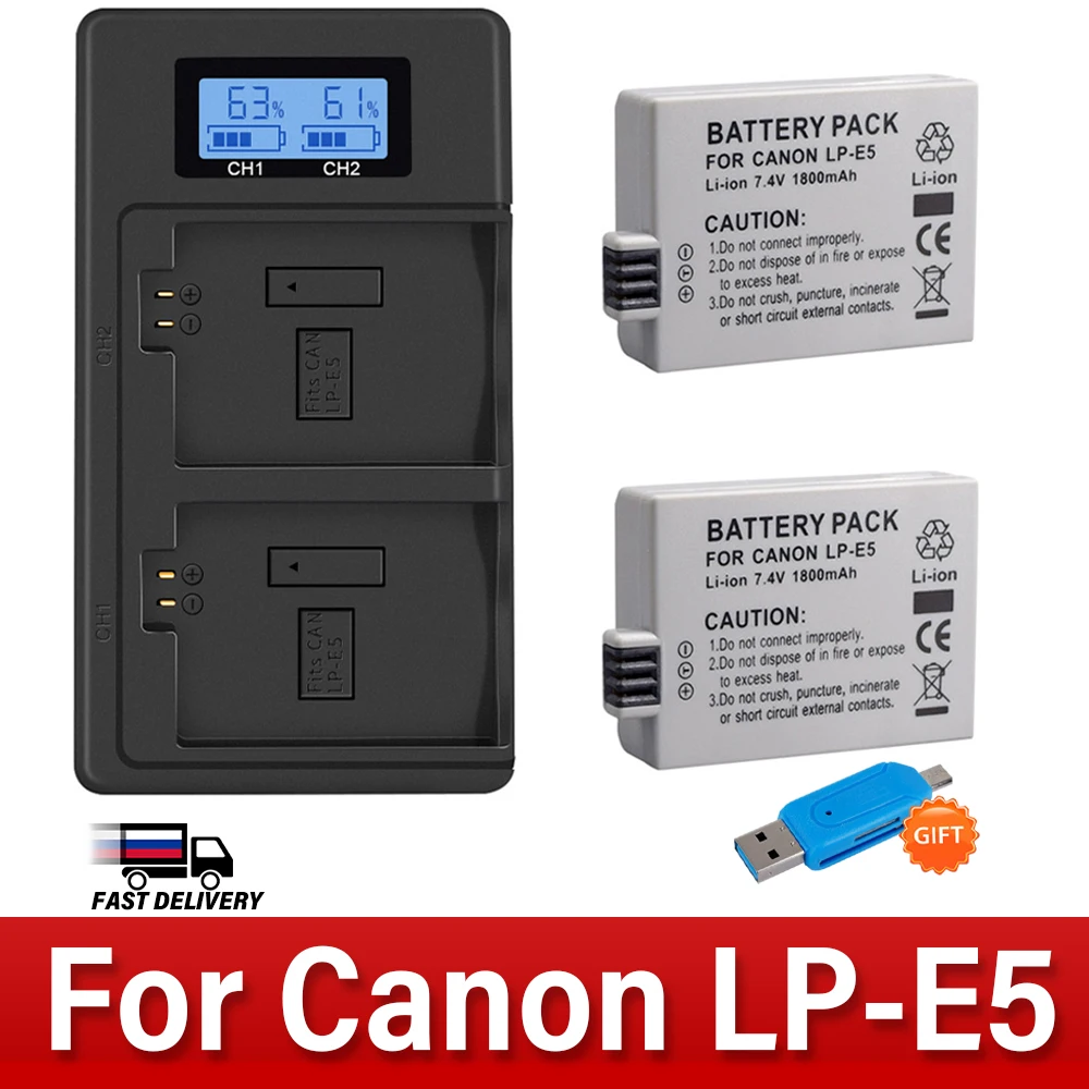 PALO-LP-E5-LPE5-LP-E5-Camera-Battery-for-Canon-Eos-450D-500D-1000D-Kiss ...