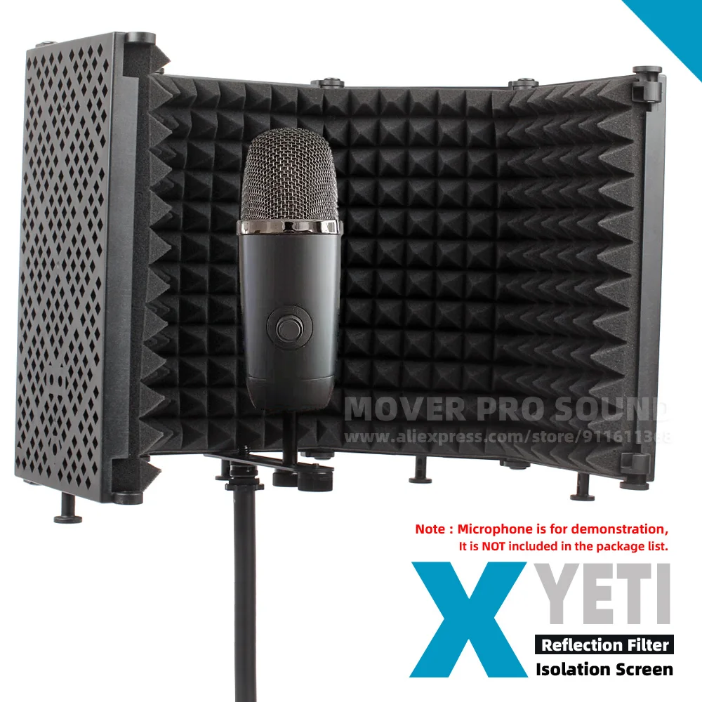 Protetor de espuma para microfone yetix yeti x, visão usb, com filtro ...