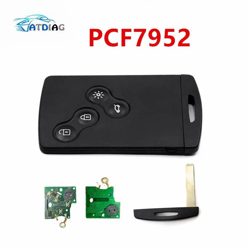 Llave remota inteligente PCF 7952, 4 botones, 433Mhz, Chip PCF7952 ...