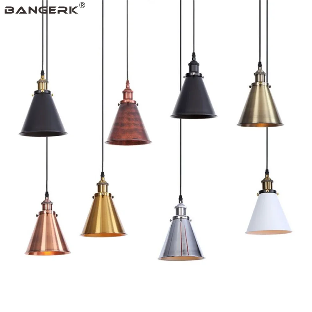Nordic vintage luz pingente led loft decoração de ferro vento ...