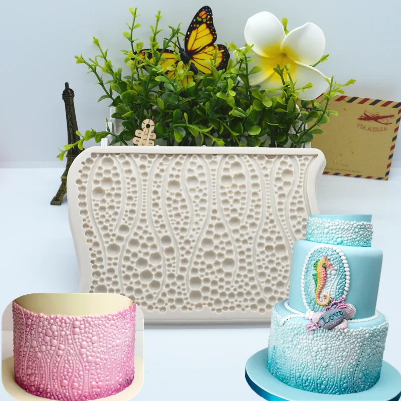 Pearl Shape Cake Rim Resin Silicone Mold Kitchen Baking Decoration Tool ...