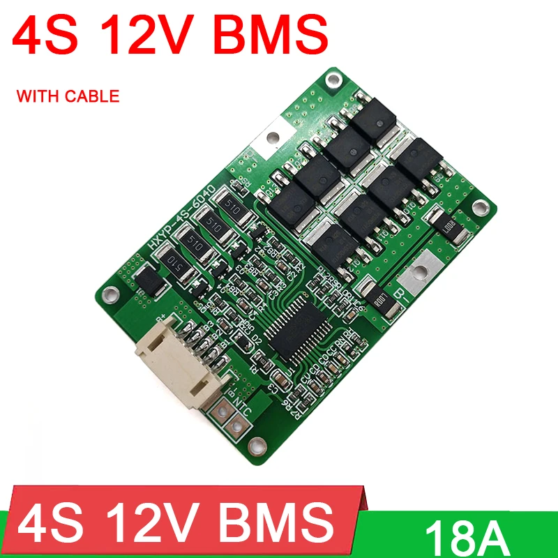 4S 12V 18A BMS W Balance LiFePO4 Lithium iron phosphate battery ...