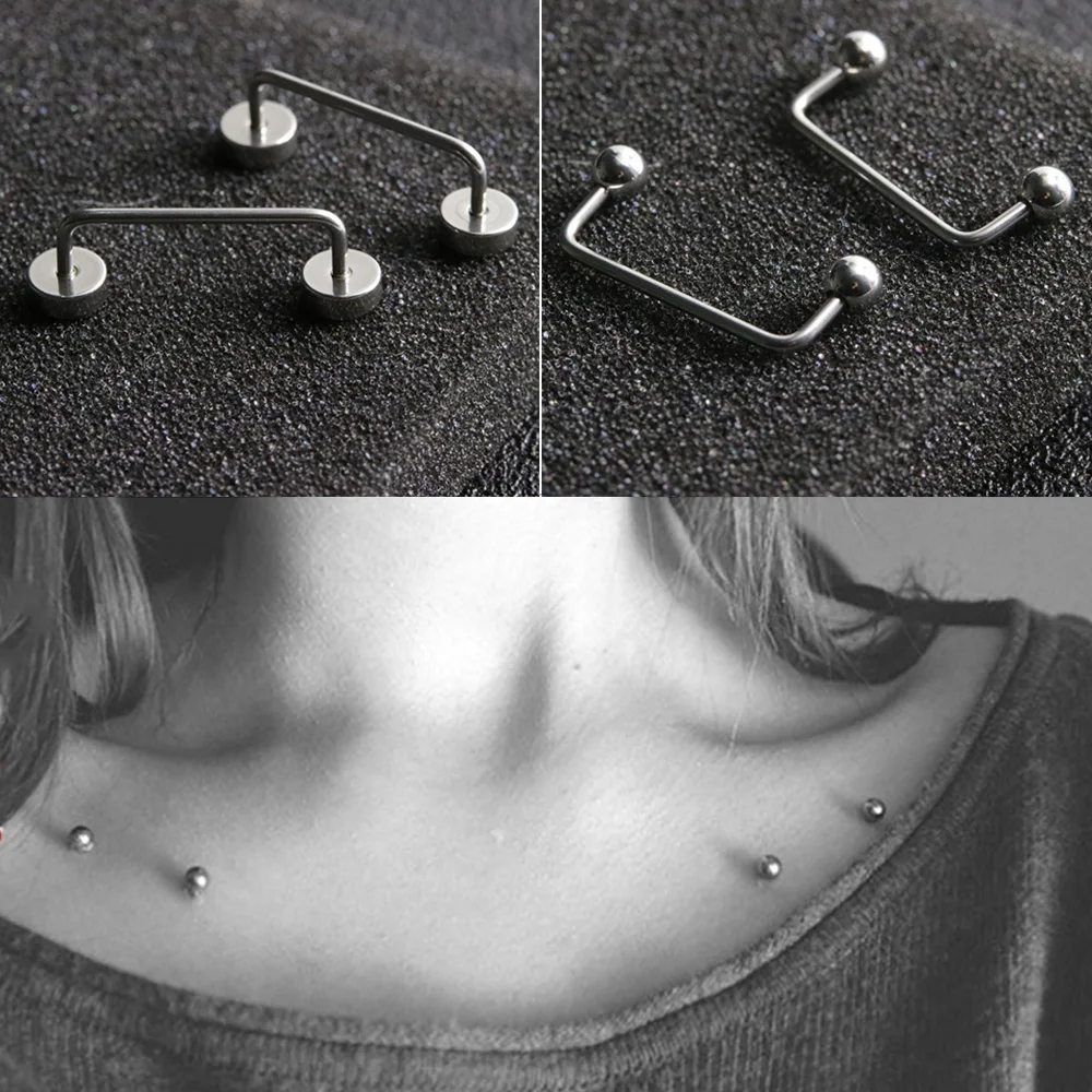 Collar Bone Dermal Piercing