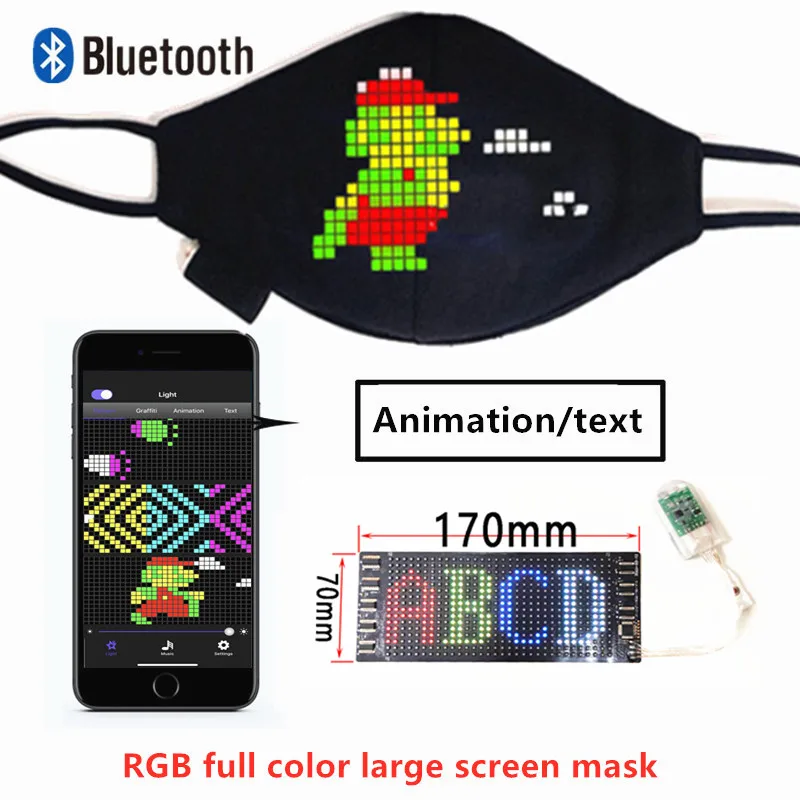 RGB-LED-Bluetooth-Programmable-Soft-Big-LED-Screen-Scrolling-Text-Face ...