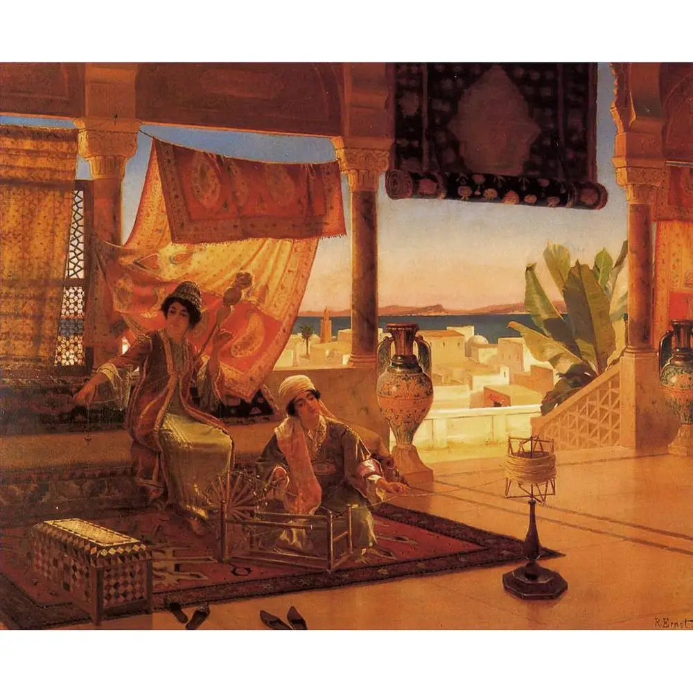 7 pinturas árabes pintadas a mano Rudolf Ernst DE LA VIDA Islámica por ...