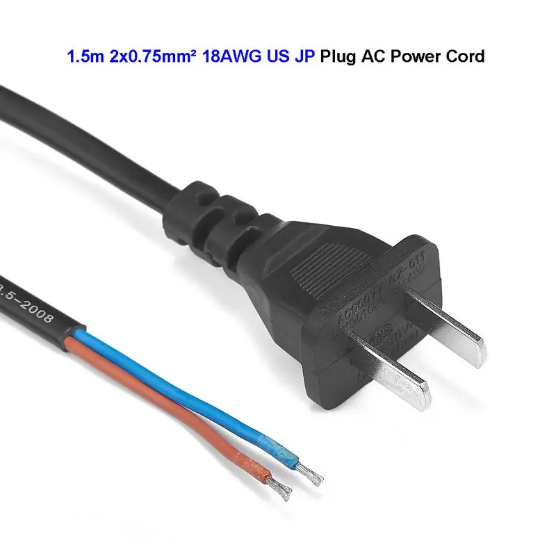 US-Plug-Power-Cable-Adapter-18AWG-Pigtail-Electric-Wire-Japan ...