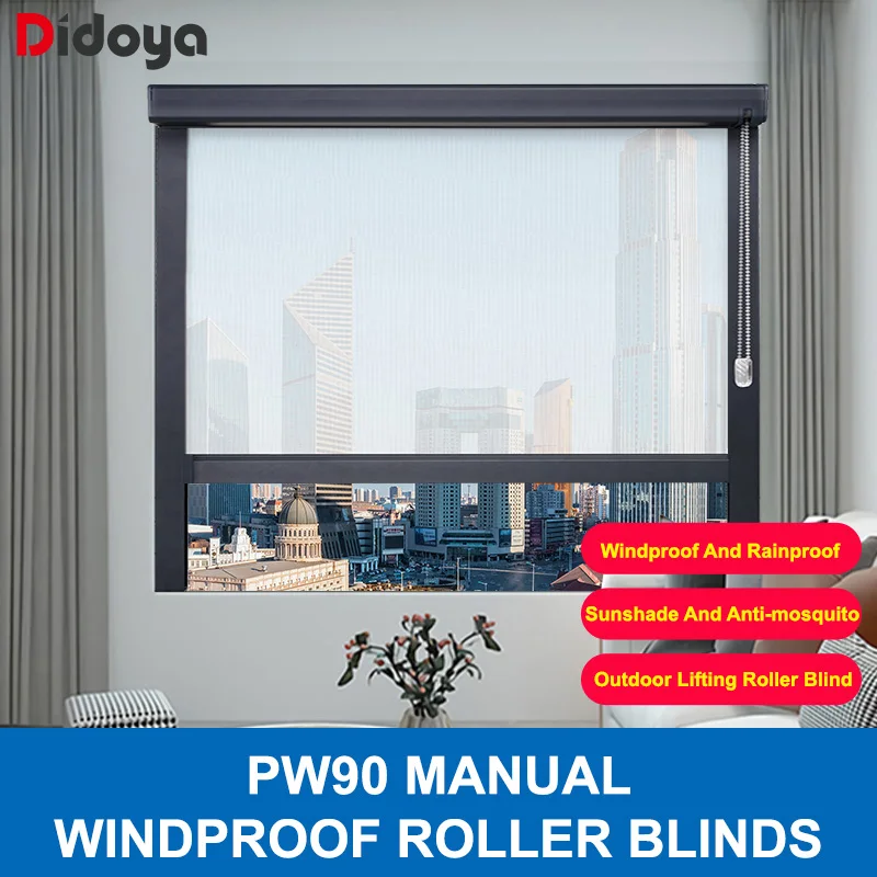 Customized Manual Roller Blinds Windproof Shutter Anti-uv Window Blinds ...
