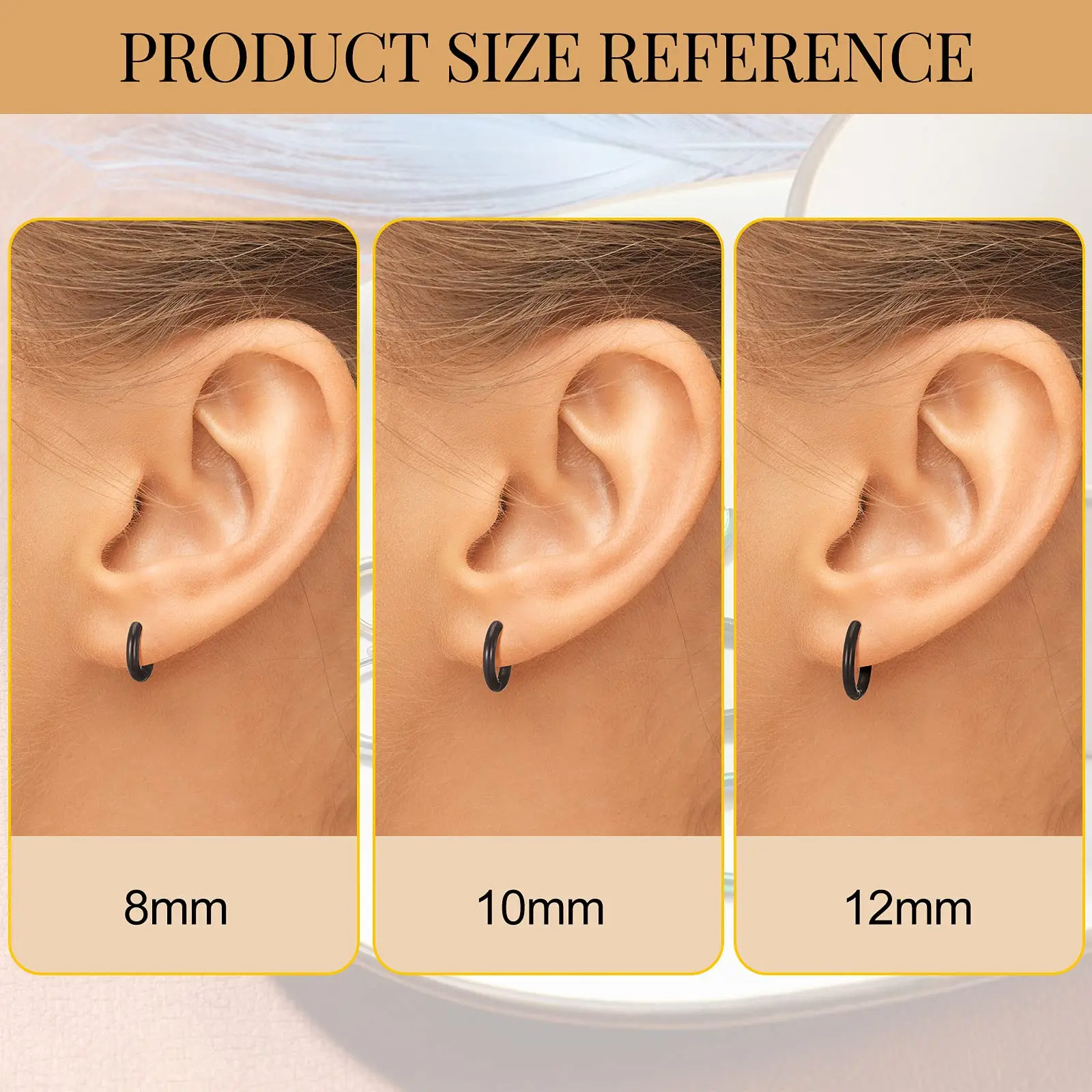 Mens Hoop Earrings Size Chart