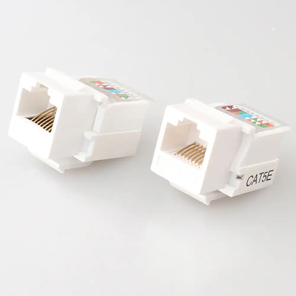 RJ45 Cat5e Cat6 UTP Keystone Female Jack Connector Adapter for Wall Plate Wisted Pair RJ 45 ...
