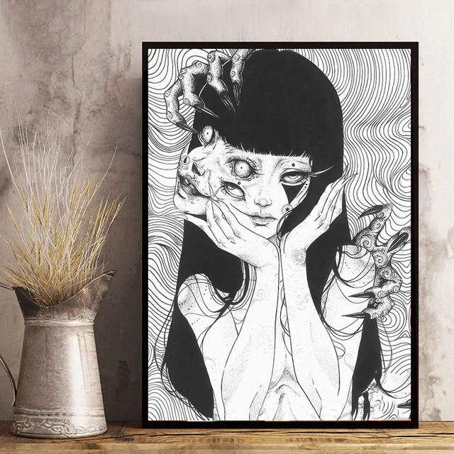 Vintage Japanese Anime Junji Ito Poster – Orange Moon, 41% OFF