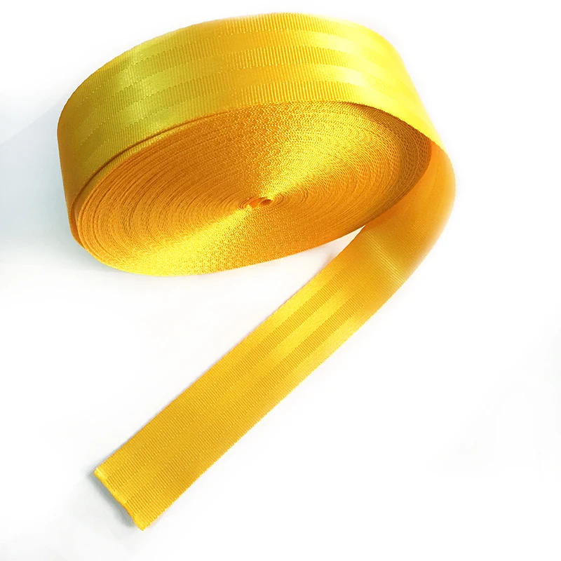 Yellow 3M-30M car seat belt webbing Car modified 3C standard certified ...