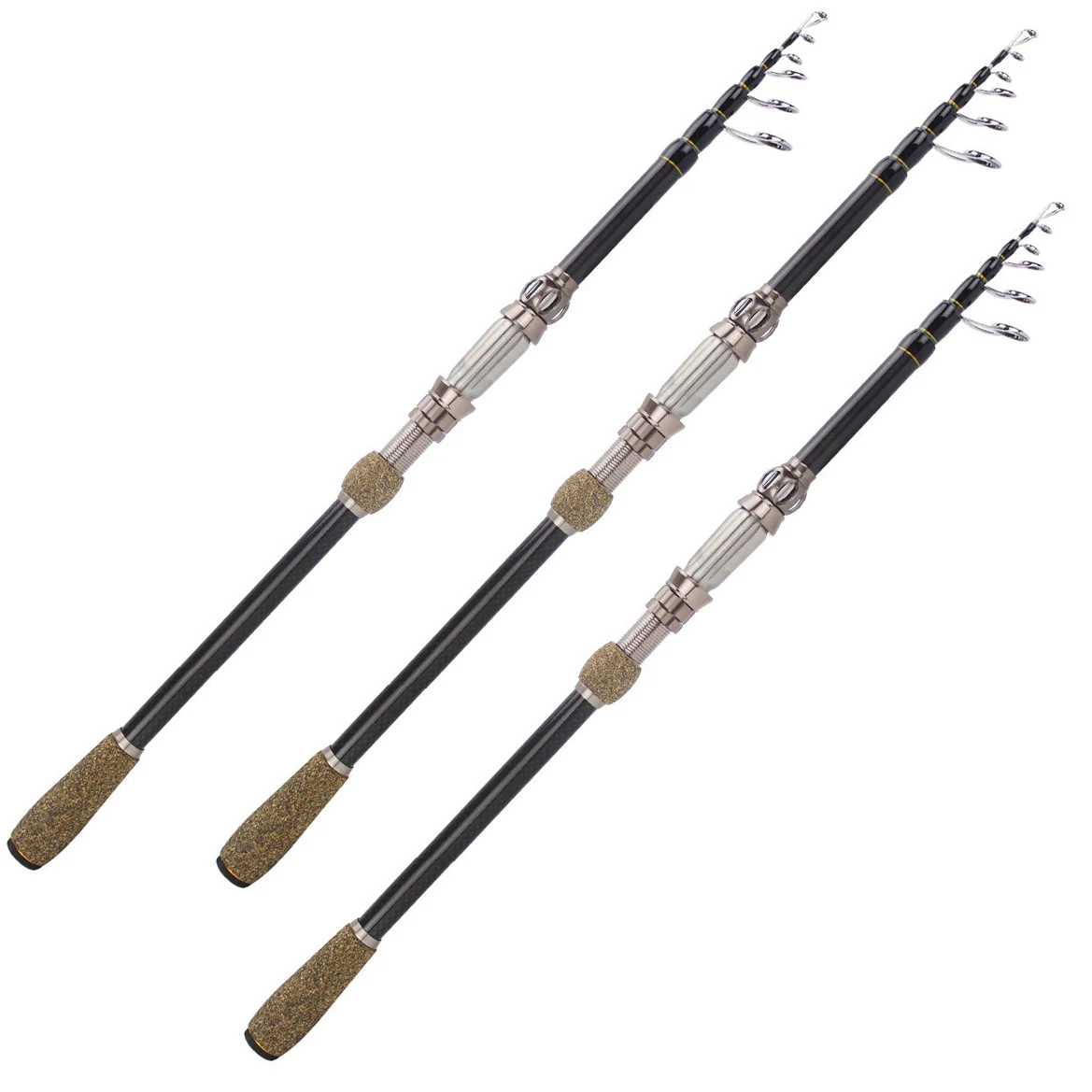 Ultra-light High Carbon Fiber Telescopic Fishing Rod 1.8/2.1/2.7m Hard ...