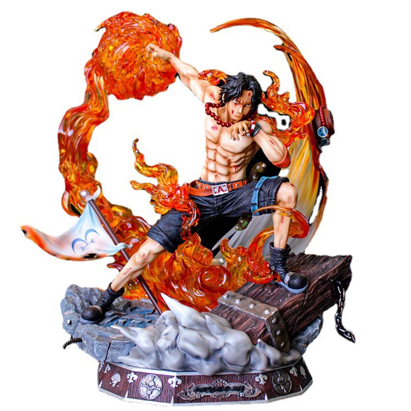 One Piece Figure Action Figure GK Portgas D Ace Model 42cm PVC | One piece Merchandise | Up to ...