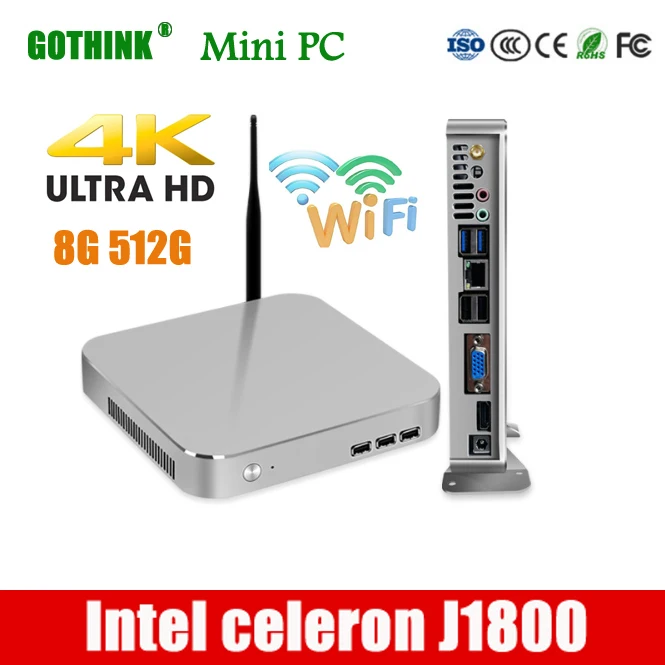 GOTHINK mini pc Intel celeron J1800 Dual core 2.41Ghz frequency support ...