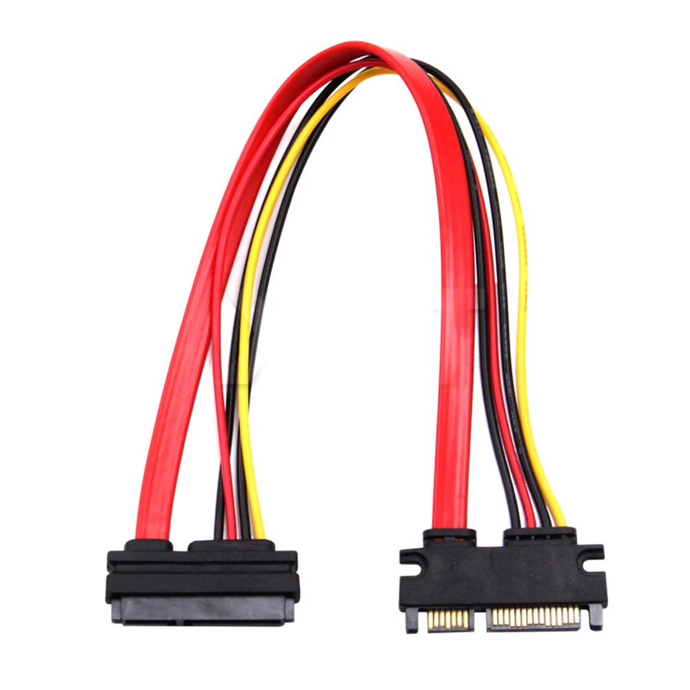 SATA 22 Pin Male To Female Sata Extension Cable SATA 3 III 22 Pin Male ...